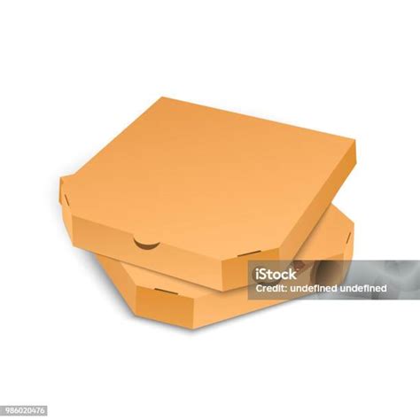 골 판지 피자 상자 템플릿 흰색 배경에 고립입니다 벡터 Eps10 피자 상자에 대한 스톡 벡터 아트 및 기타 이미지 피자 상자 3차원 형태 갈색 Istock