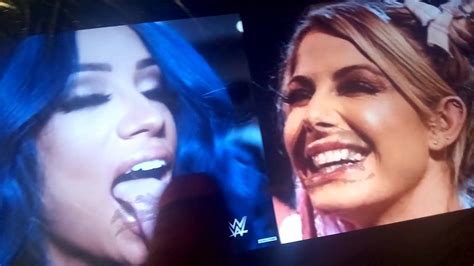 Wwe Sasha Banks And Alexa Bliss Double Spit And Cum Tribute Xhamster