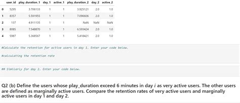 Solved Read The Data Into Python Pandas Dfretention