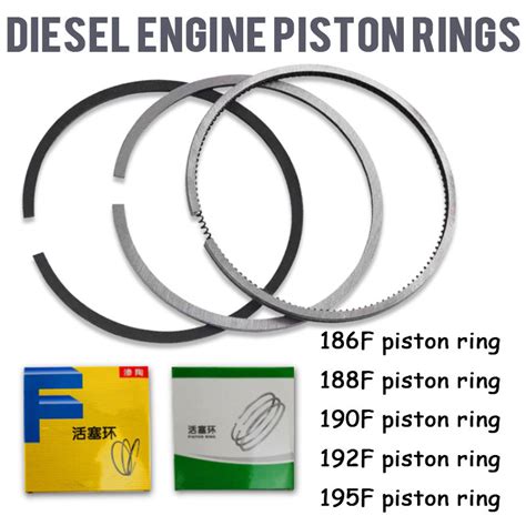 Piston Ring Set Std 186f 186fa Aircooled Diesel Engine Shopee Philippines