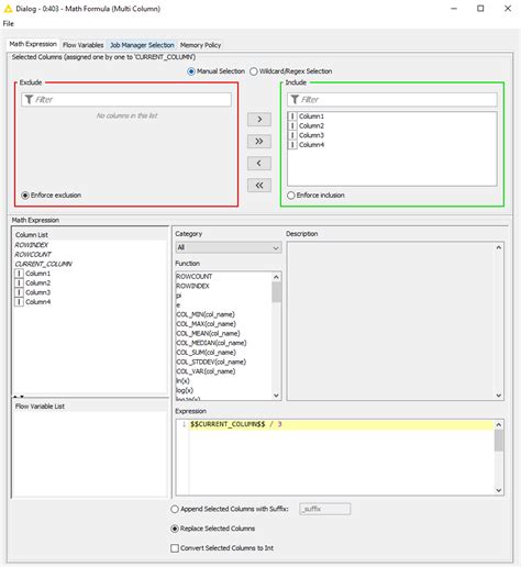 Math Formula For Different Columns Knime Analytics Platform Knime