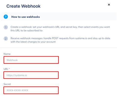 How To Use Systeme Io S Webhook Service Help Pages