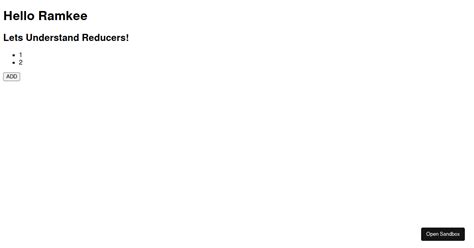 React Reducer Codesandbox