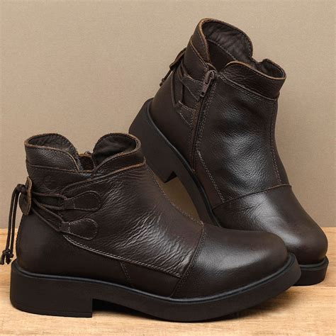 Bota Cano Curto Salto De 2 Cm Em Couro Codigo 156092 Laranja Lima