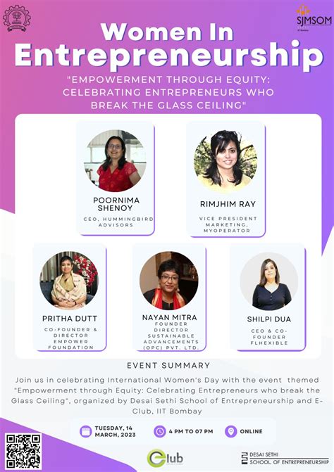 E Club Sjmsom Iit Bombay On Linkedin Womenentrepreneurs Womensday