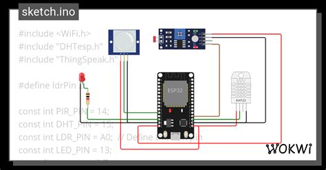 Thingspeak Ldr Motion Wokwi Esp32 Stm32 Arduino Simulator