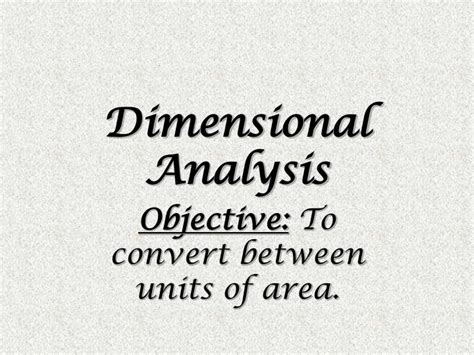 PPT Dimensional Analysis PowerPoint Presentation Free Download ID