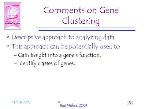 Genomics Lecture 1 Analyzing Gene Expression Data With Microarrays