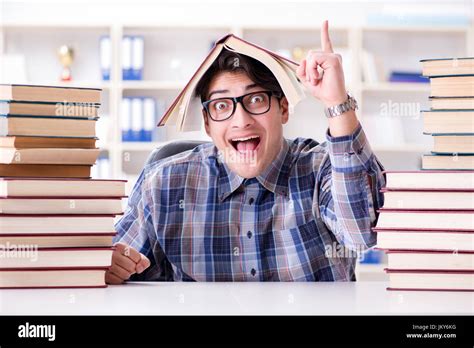 Nerd Funny Babe Preparing For University Exams Stock Photo Alamy