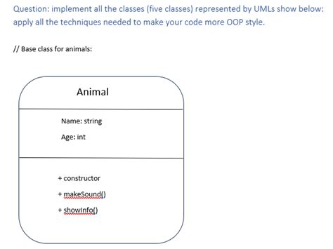 Solved Question Implement All The Classes Five Classes