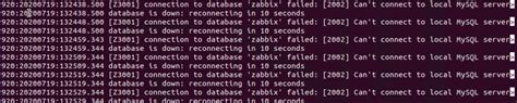 Database Error Connection Refused Zabbix Forums