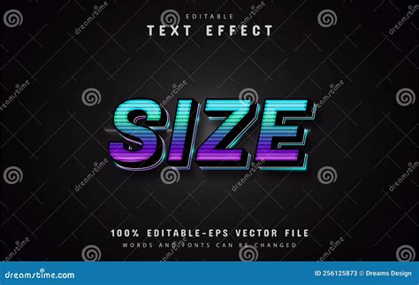 Size Text Effect Stock Vector Illustration Of Poster 256125873