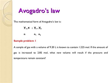 Avogadros Number Example Trueefile
