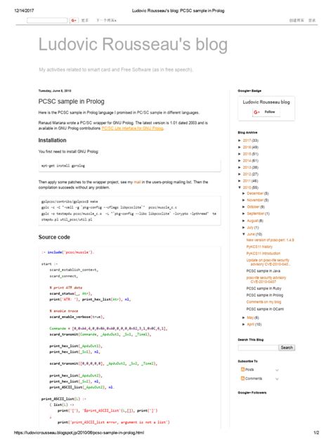 Pcsc Sample In Prolog Pdf Computing Software