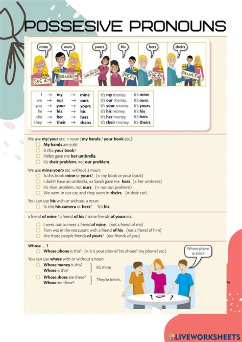 Possesive Pronouns Interactive Exercise For Elementary Possessive