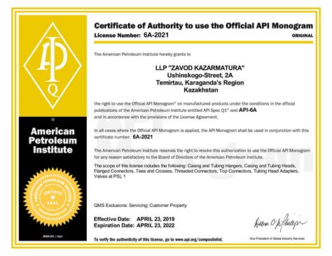 According To The Results Of The American Petroleum Institute Audit Api