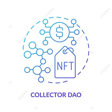 Collector Dao Blue Gradient Concept Icon Dao Symbol Art Vector Dao