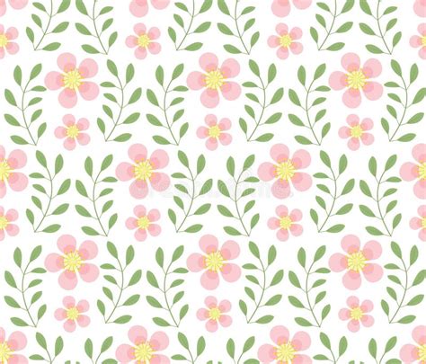 Floral Seamless Pattern Flowers Repeating Texture Botanical Endless Background Vector