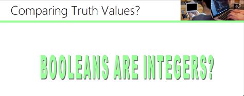 Booleans Are Integers