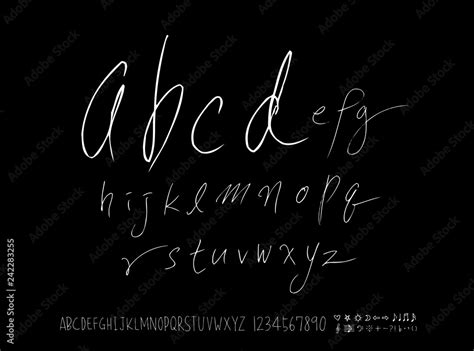 벡터 문자 손으로 쓴 글씨체 Stock Vector Adobe Stock