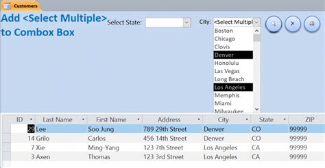 Search Multiple Items Using Combo Boxes And List Boxes