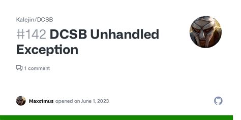 Dcsb Unhandled Exception · Issue 142 · Kalejindcsb · Github