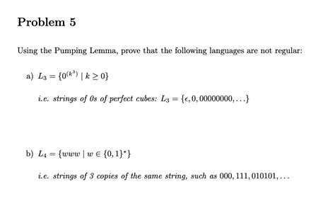 Solved Using The Pumping Lemma Prove That The Following Chegg