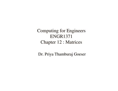 review sheet for computing for engineers engr 1371 docsity
