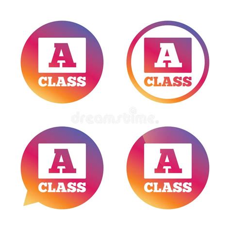 A Class Sign Icon Premium Level Symbol Stock Vector Illustration Of