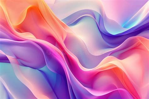 Abstract Background Featuring Smooth Flowing Gradients In Vibrant Warm And Cool Colors Stock