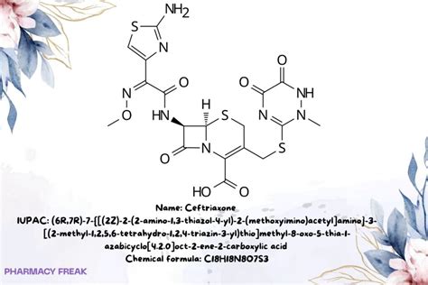Ceftriaxone Chemical Structure