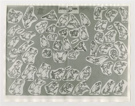 The Jungle Book Vultures Photostat Model Sheet 1967 Id Feb24300