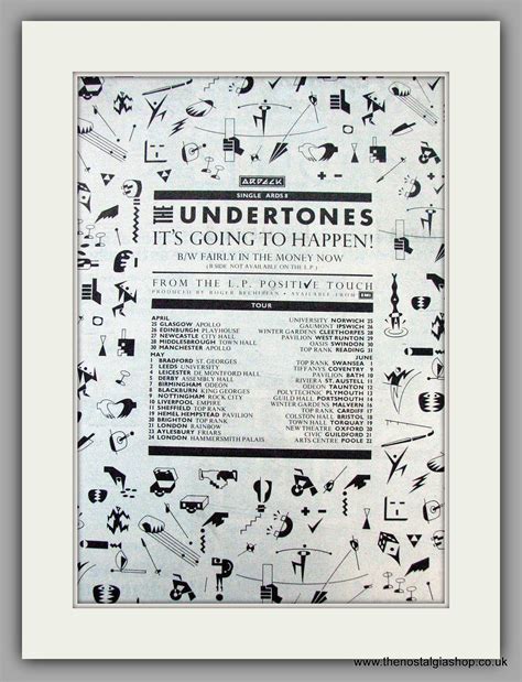 Undertones Uk Tour Dates Vintage Advert 1981 Ref Ad9856 The