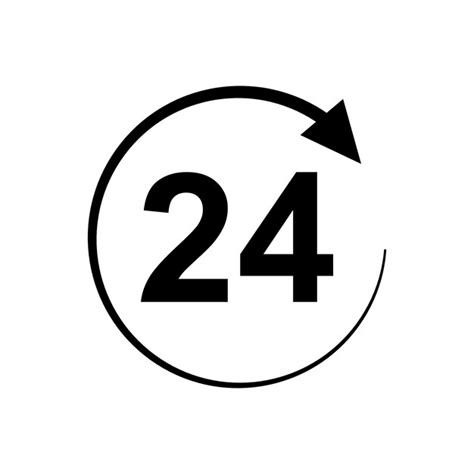 Premium Vector 24 Hour Icon Vector