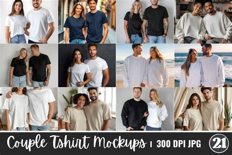 Couples T Shirt Mockup Bundle Graphic By Craftart · Creative Fabrica