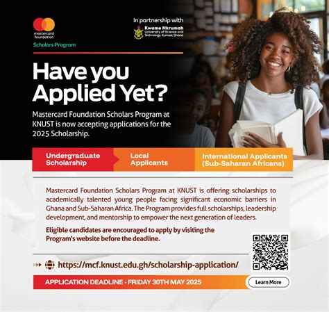 Announcement Mastercard Foundation Scholars Program Knust
