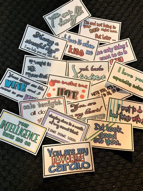 Sexy Love Notes Set Briefcase Notes Risque Lunch Notes Notes For Lovers Mini Love Notes Adult