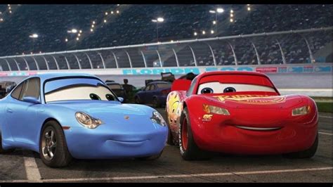Lightning Mcqueen And Sally Carrera Cars Franchise By Disney And