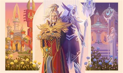 Mage Hunter Lorthemar Theron And First Arcanist Thalyssra Warcraft And 1 More Drawn By