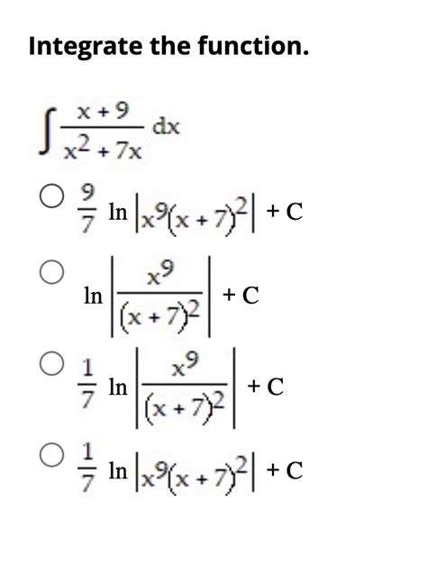 Solved Integrate The Function Chegg Com