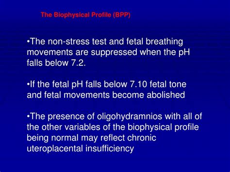 Ppt Fetal Biophysical Profile In High Risk Pregnancy Powerpoint