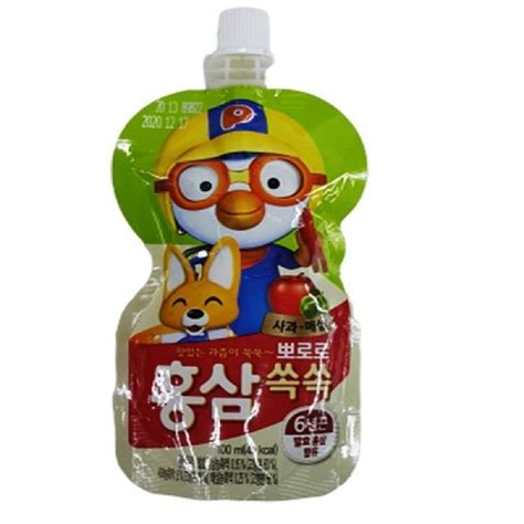 팔도 뽀로로 홍삼 쏙쏙 사과매실 100ml 홈플러스 판매자택배