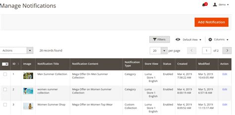push notifications in mobikul mobile app builder mobikul