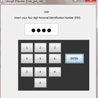 User PIN Validation Screen Download Scientific Diagram