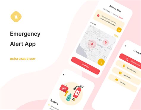 Emergency Alert App Uxui Case Study Behance