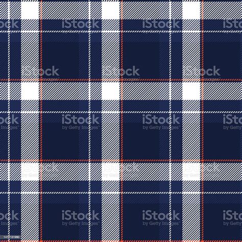 Plaid Pattern Navy Blue White Stock Illustration Download Image Now