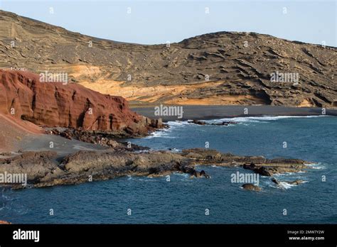 View Of Famous Green Lake At Charco De Los Clicos Lanzarote Canary