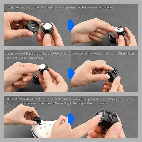 Headlights Plastic Croc Small Light Funny Shoe Accessories Running And Camping Usb Rechargeable