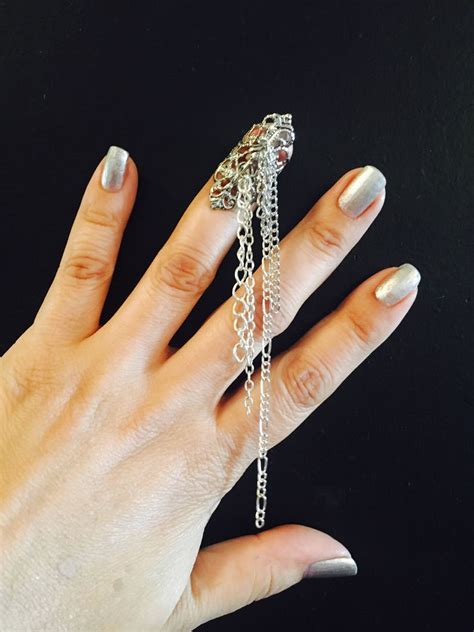 Chain Claw Ring Nail Guardnail Tip Nail Ringor Finger Tip Etsy