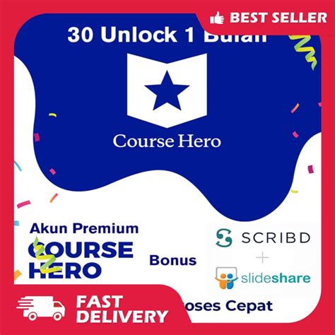 Jual Course Hero Premium 30 Unlock 1 Bulan Bonus Scribdslideshare Full
